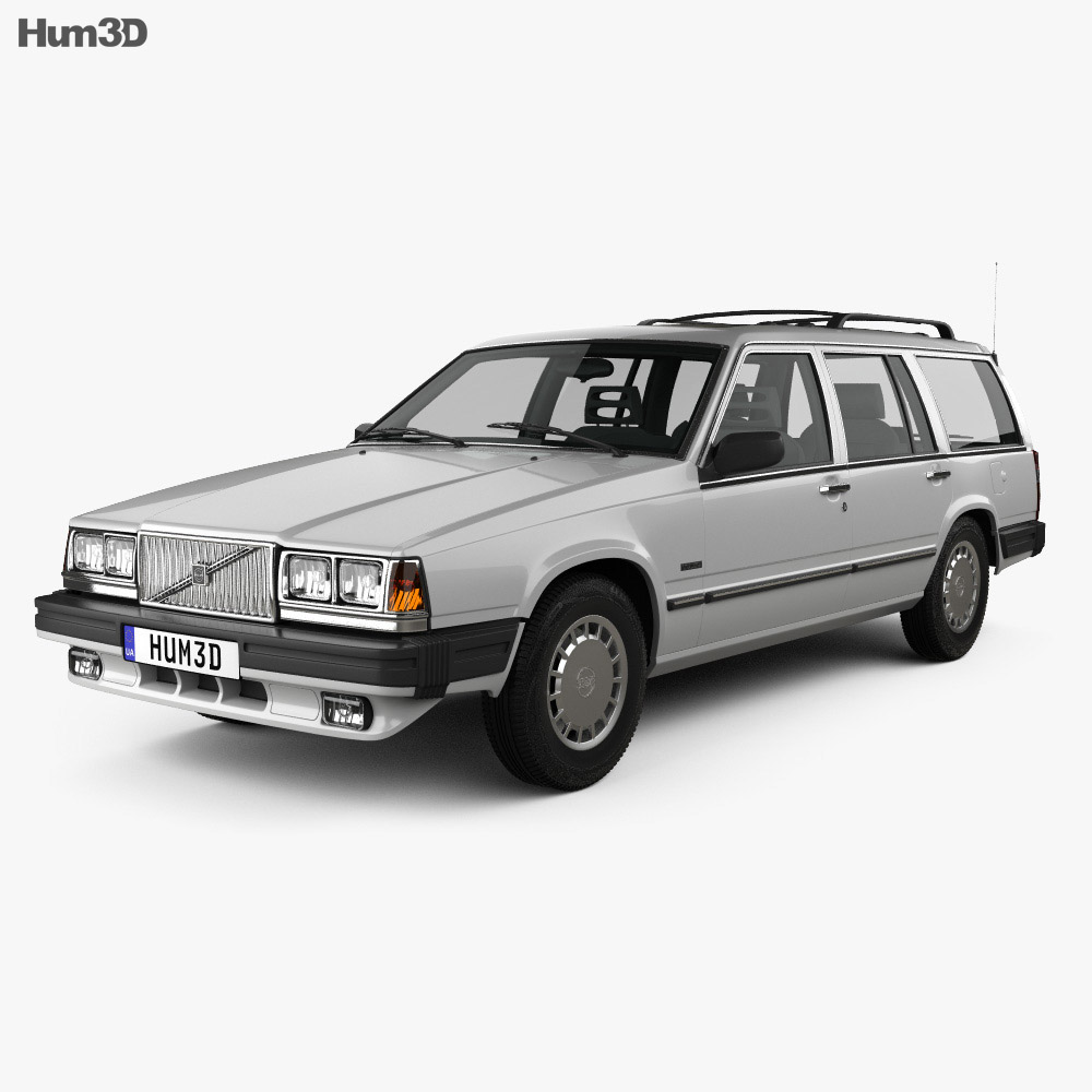 Volvo 745 kombi 1992 US 3D model - Download Wagon car on 3DModels.org