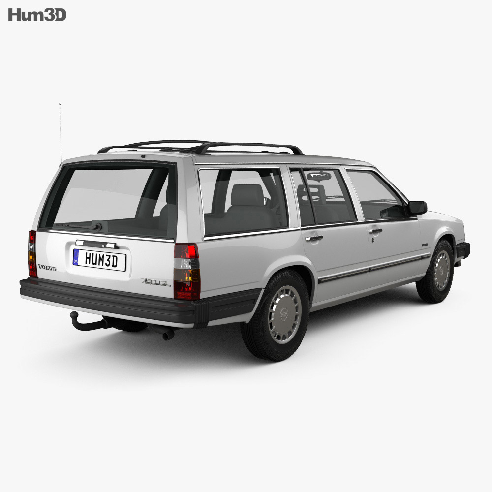 Volvo 745 kombi 1992 US 3D model - Download Wagon car on 3DModels.org