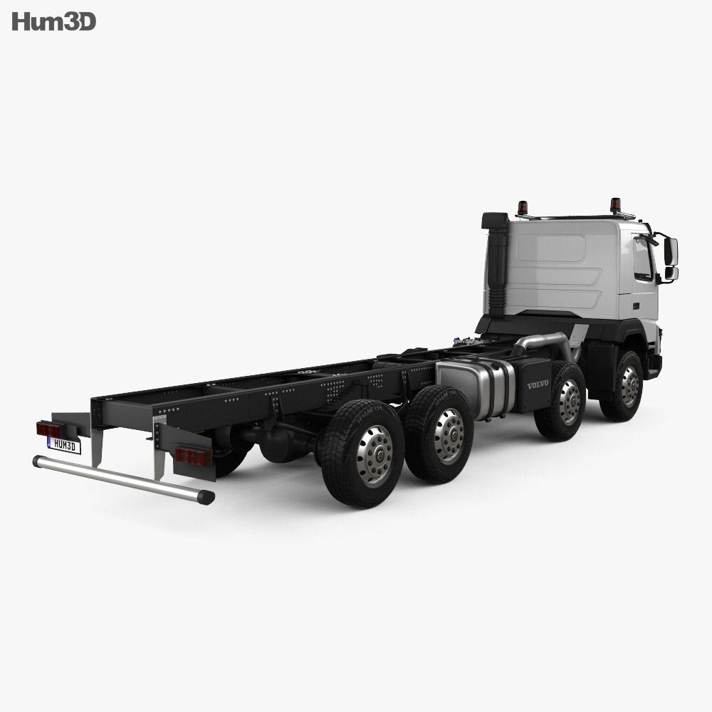 Volvo FMX Chassis Truck 4-axle 2017 3D model - Download Truck on ...