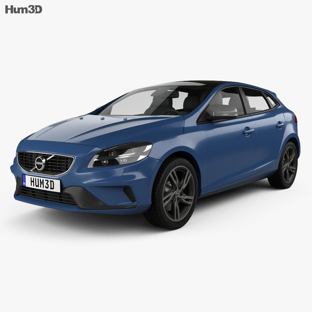 Volvo V40 T5 R-Design 2019 3D model - Download Hatchback on 3DModels.org