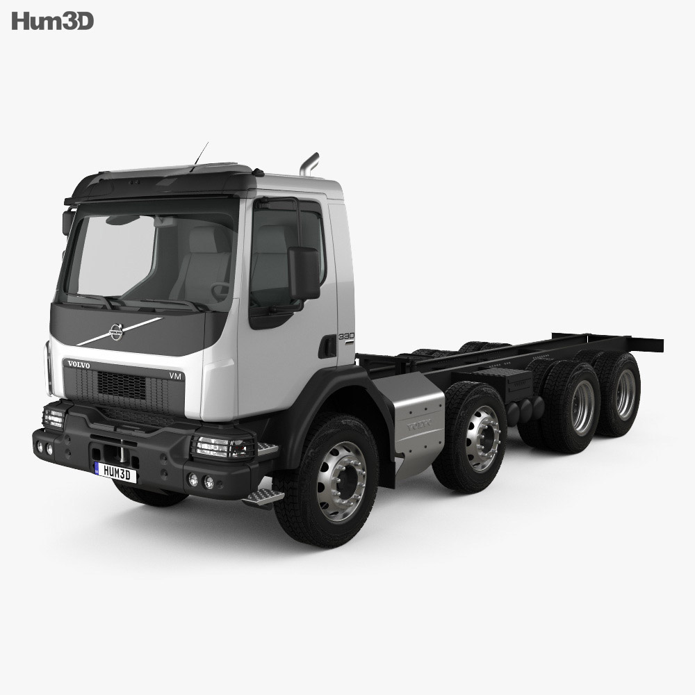 Volvo VM 270 섀시 트럭 4축 2017 3D 모델 - 다운로드 트럭 on 3DModels.org