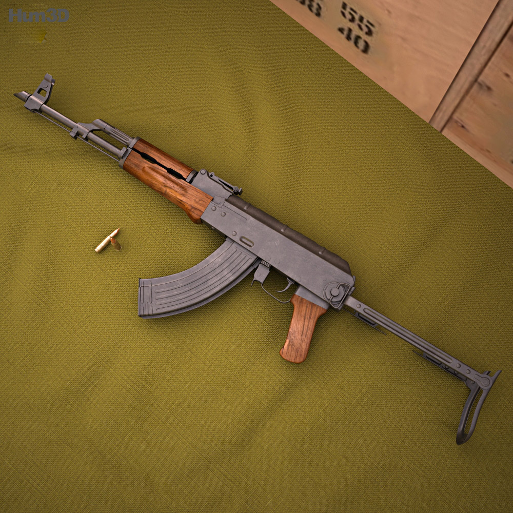 AKMS 3D model - Download Assault rifle on 3DModels.org