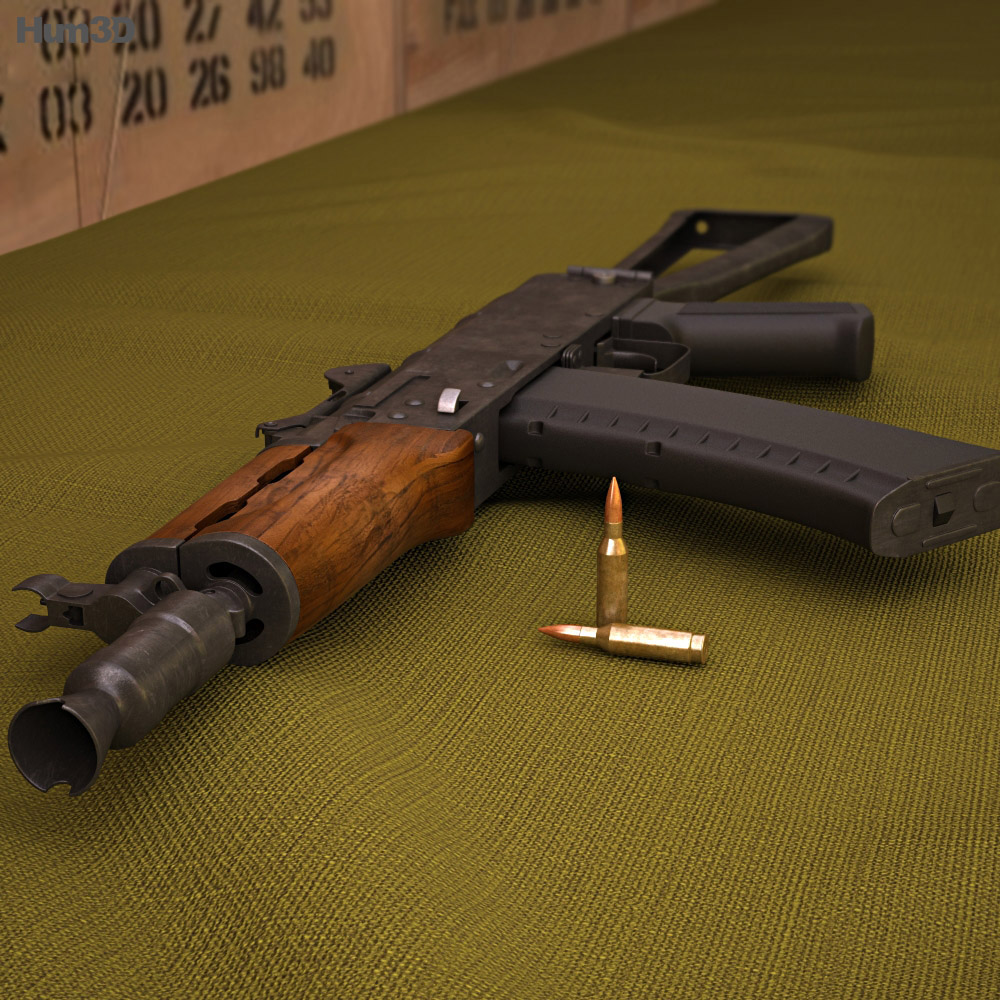 AKS-74U 3D model - Download Assault rifle on 3DModels.org