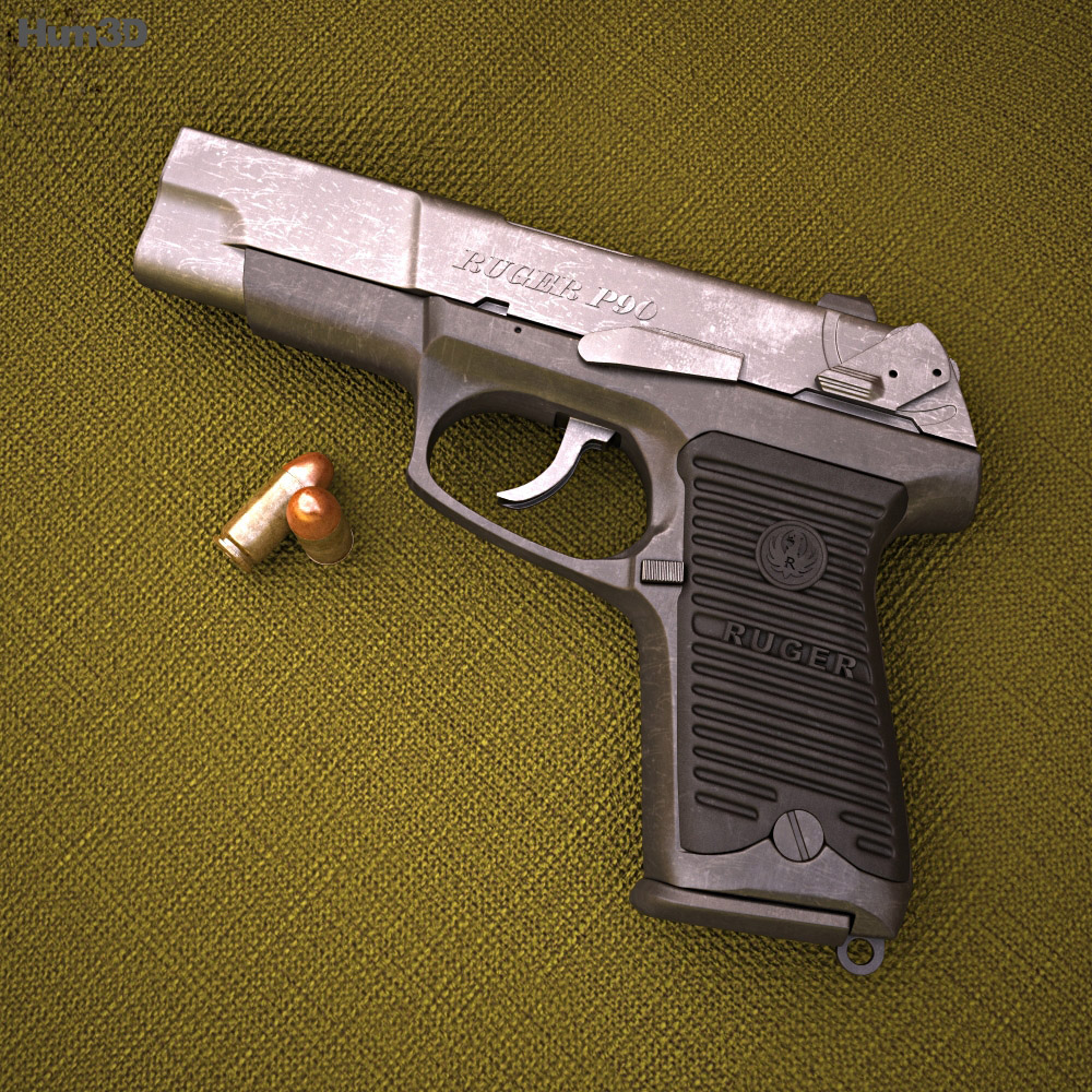 Ruger P90 3D model - Download Pistol on 3DModels.org