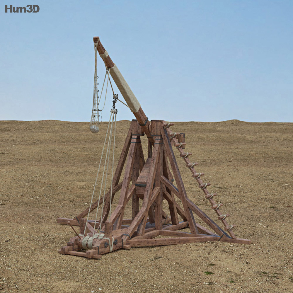 Trebuchet 3D model - Download Ancient Combat Vehicle on 3DModels.org