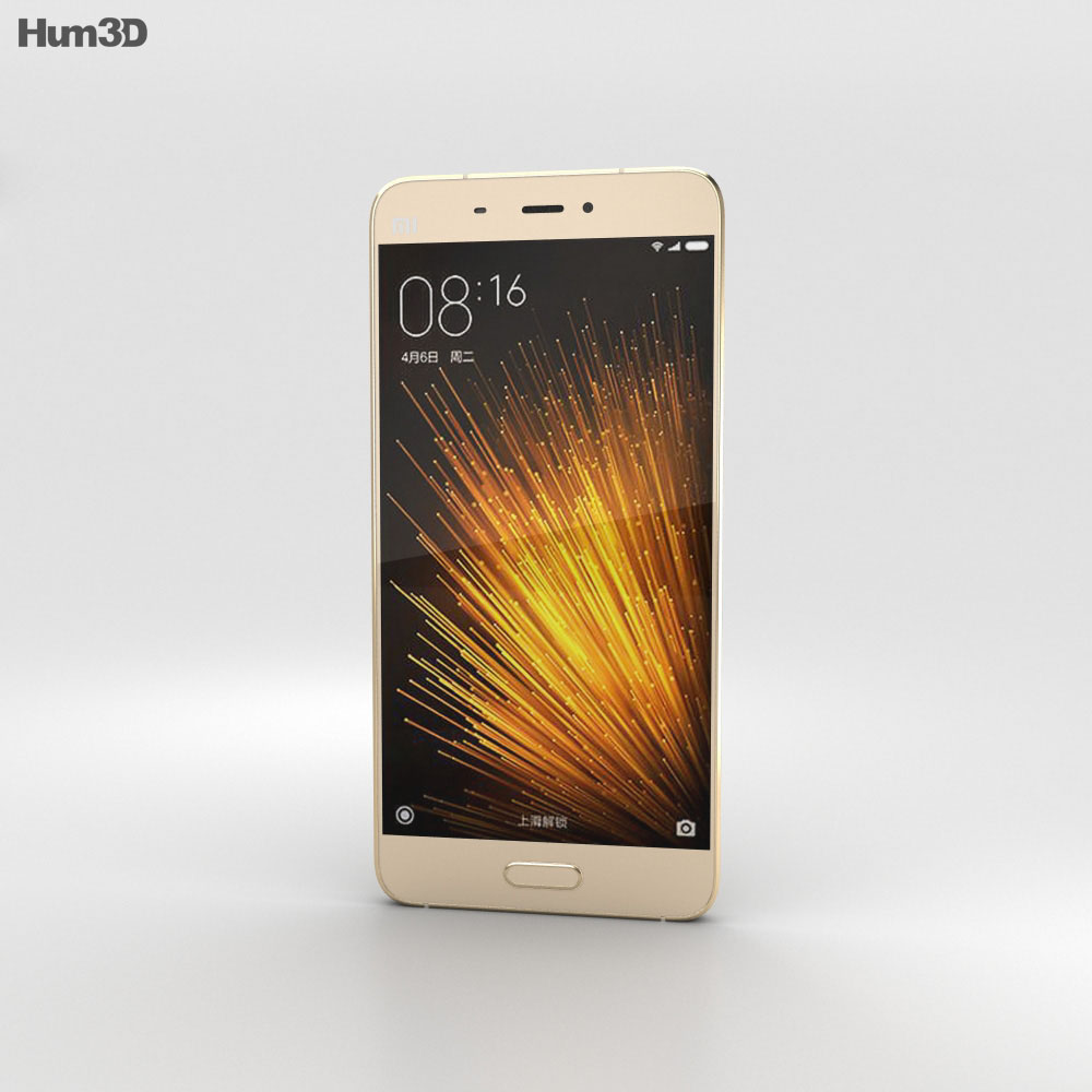 Xiaomi Mi 5 Gold 3D模型 - 下载 智能手机 on 3DModels.org