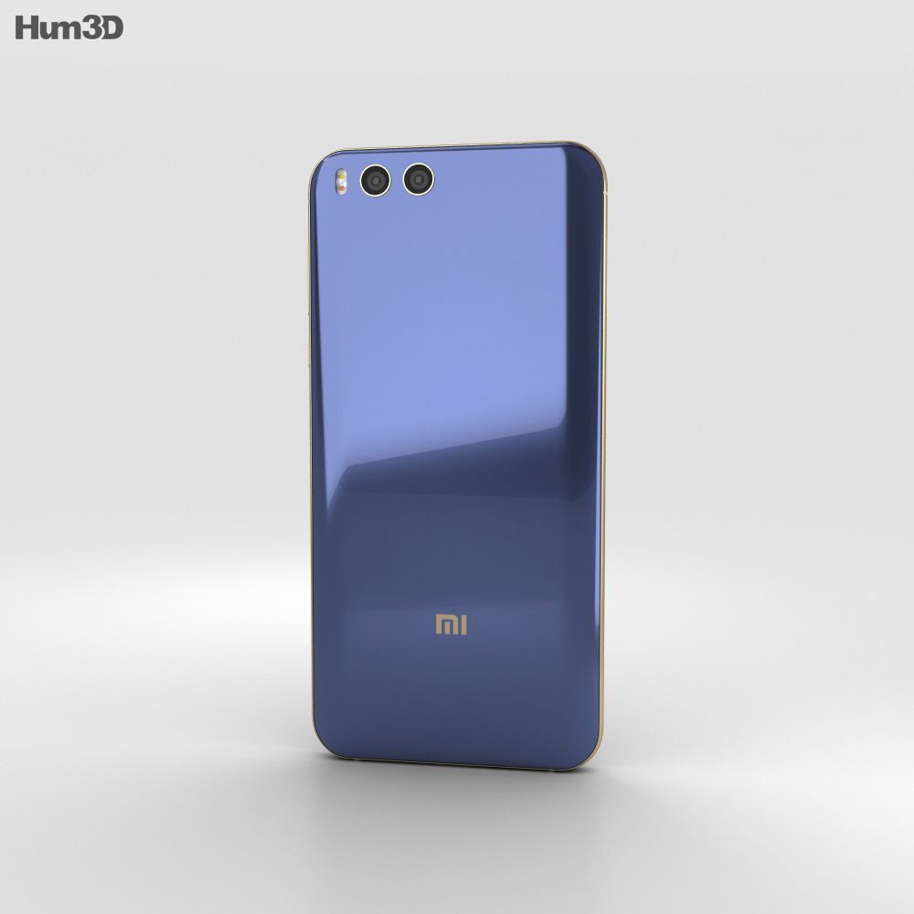Xiaomi Mi 6 Blue 3D model - Download Phones on 3DModels.org