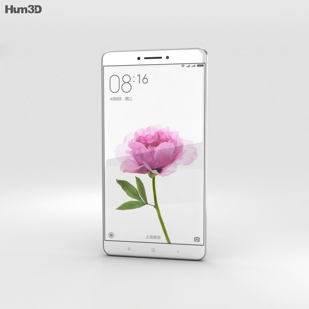 Xiaomi Mi Max Silver 3D model - Download Phones on 3DModels.org