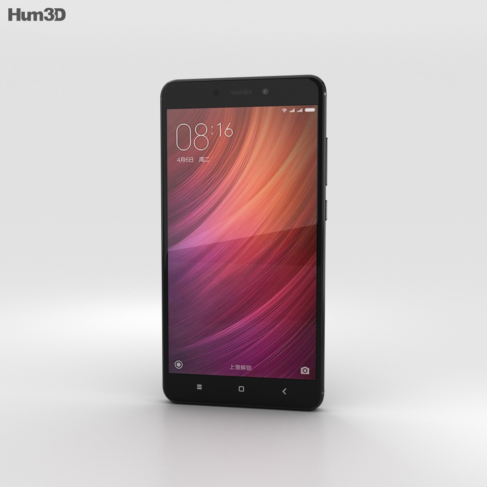 Xiaomi Redmi Note 4 Black 3D model - Download Phones on 3DModels.org