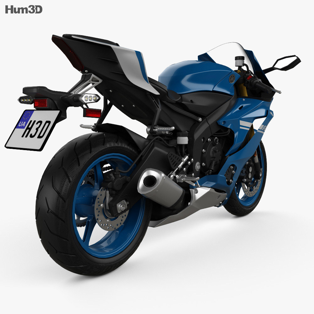 Yamaha R6 2017 3D model - Download Motorcycle on 3DModels.org